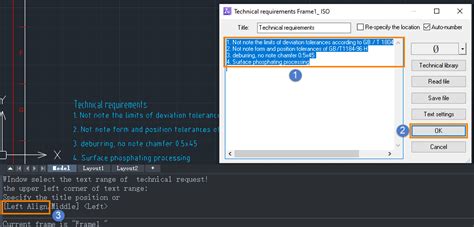 ★how To Left Align The Title Of Technical Requirements In Zwcad Mfg Technical Knowledge Base