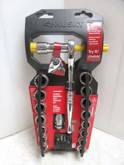 Husky 28 Piece Universal Pass Through Socket Set Lifetime Warranty Nip Albrecht Auction Service