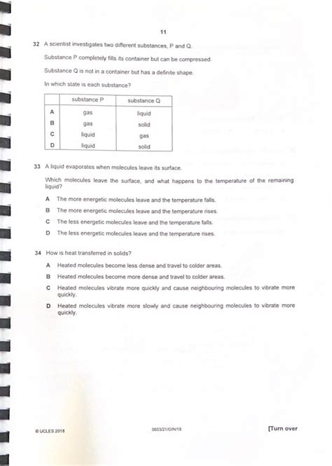Igcse Combined Sciences 0653 Paper 1 Paper 2 Past Year Paper Multiple Choice Questions