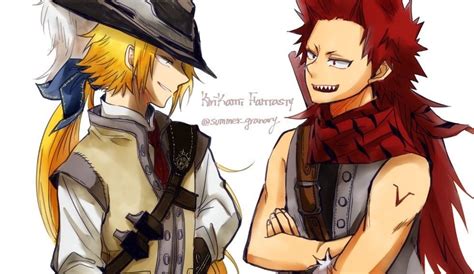 Kaminari Denki And Kirishima Eijirou Human Pikachu My Hero Academia