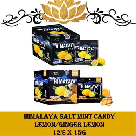 Himalaya Salt Mint Candy Lemon Ginger Lemon 12s X 15g Shopee Malaysia