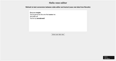 Lexical Rich Text Editor Test Forked Codesandbox