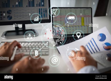 Logistics And Transportation Digital Internet Network Iot Smart