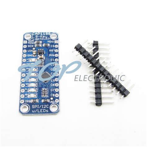 Cap1188 8 Key Capacitive Touch Sensor Module Spi I2c Captouch Led For Arduino Ebay