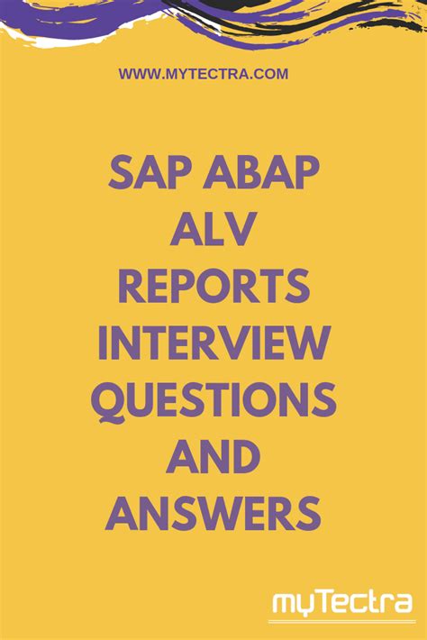 Master Sap Abap Alv Reports With These Interview Questions And Answers