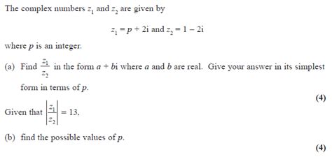 Exam Questions Complex Numbers ExamSolutions