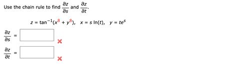 Solved Use The Chain Rule To Find ∂s∂z And ∂t∂z