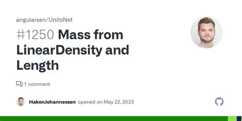 Mass From Lineardensity And Length · Issue 1250 · Angularsenunitsnet