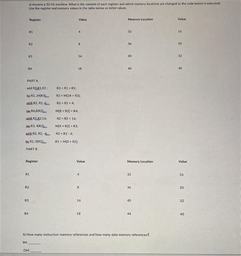 Solved A Assume A 32 Bit Machine What Is The Content Of