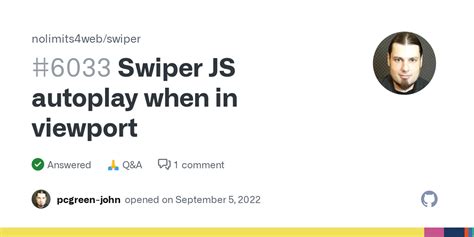 Swiper Js Autoplay When In Viewport · Nolimits4web Swiper · Discussion