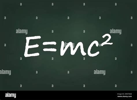 E Mc2 Equation On Chalkboard Formula Expressing The Equivalence Of Mass And Energy Stock Vector
