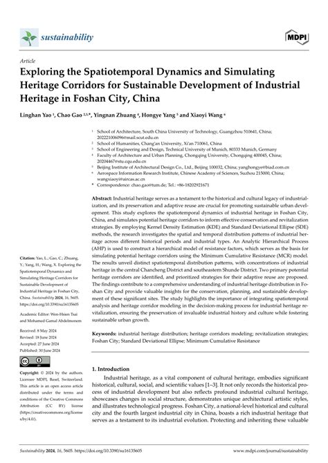 Pdf Exploring The Spatiotemporal Dynamics And Simulating Heritage Corridors For Sustainable