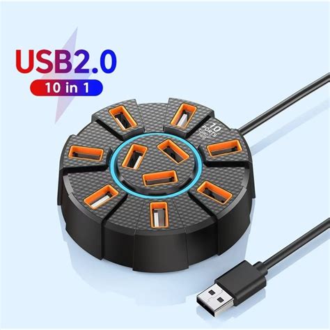 7 10 Ports Usb 2 0 Hub Universal Laptop Computer Docking Station Multi Splitter Adapter High