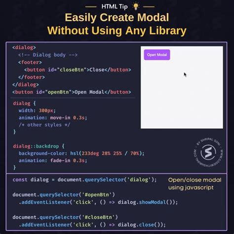 How To Easily Create A Modal Window Using The Tag Dmitrii Saricev