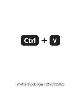 Ctrl V Keyboard Shortcut Vector Illustration Stock Vector Royalty Free Shutterstock