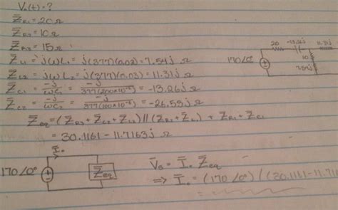 Solved Find Vo T In The Following AC Circuit I Tried Chegg Com