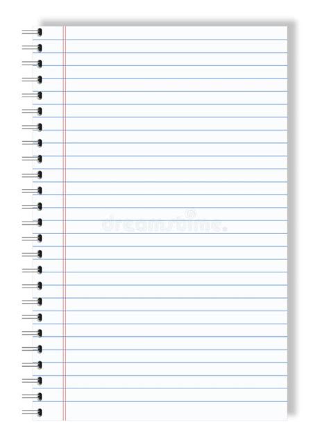 Exercise Book Paper Page Lines Stock Illustrations 564 Exercise Book