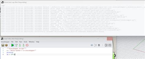 Scripteditor Grasshopper Not Working Scripting Mcneel Forum