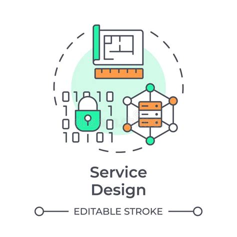 Service Design Multi Color Concept Icon Stock Illustration