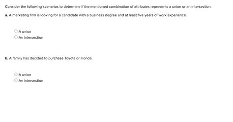 Solved Consider The Following Scenarios To Determine If The