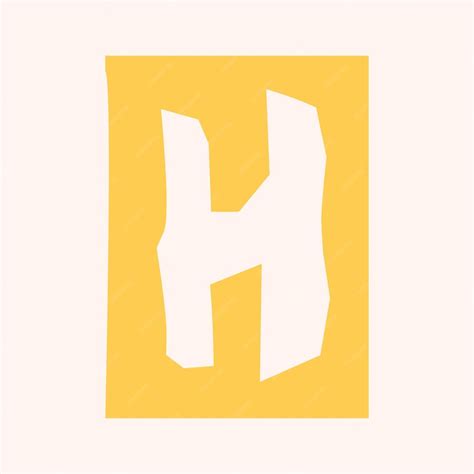 H 편지 종이 컷 알파벳 타이포그래피 글꼴 무료 벡터