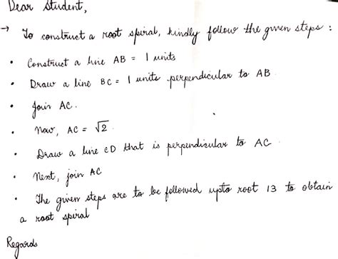 To Construct A Square Root Spiral Maths Number Systems 13583887