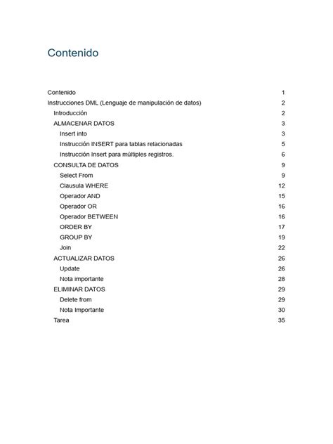03 Dml Insert Delete Update Select Pdf Sql Diseño De Software