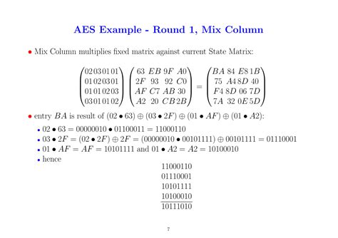 Aes Solved Example On Encryption All Roundspdf