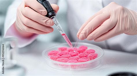 Scientist Performing A Cell Viability Assay On Cultured Cells Cell