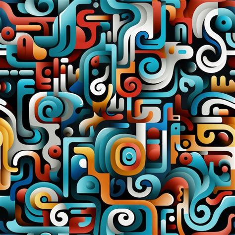 Premium Ai Image A Close Up Of A Colorful Abstract Pattern Of Shapes