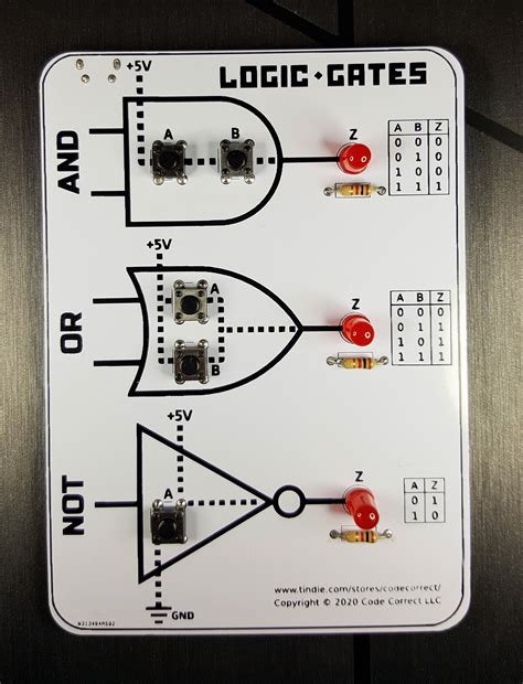 Basic Logic Gates Using Switches Learning Kit Etsy