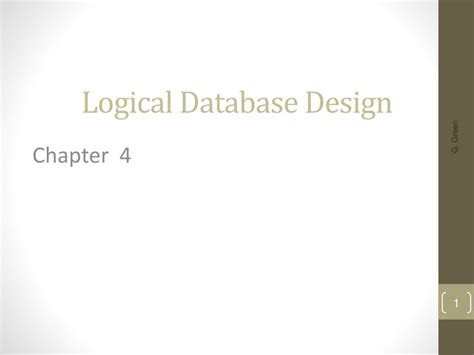 Ppt Logical Database Design Powerpoint Presentation Free Download