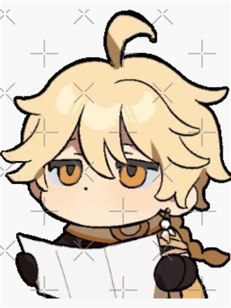 Aether Genshin Impact Chibi Sticker For Sale By Milkqtea Redbubble