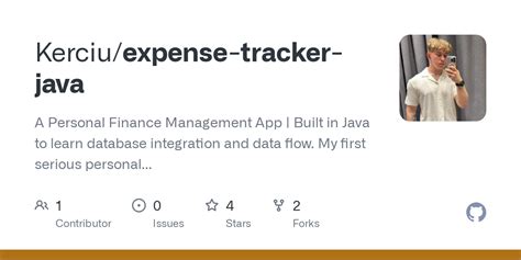 Github Kerciuexpense Tracker Java A Personal Finance Management App