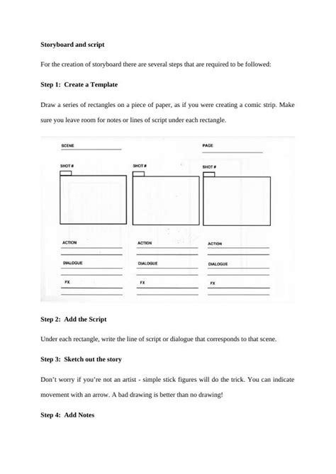 Storyboard And Script