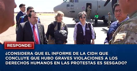 ¿considera Que El Informe De La Cidh Que Concluye Que Hubo Graves