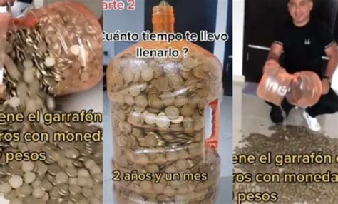 Llenó Un Garrafón Con Monedas De 10 Pesos Y Le Alcanzó Para Comprar Un
