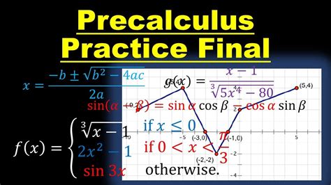 Precalculus Final Exam With Answers Precalculus Midterm And