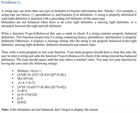 Solved Problem 1 A String May Use More Than One Type Of