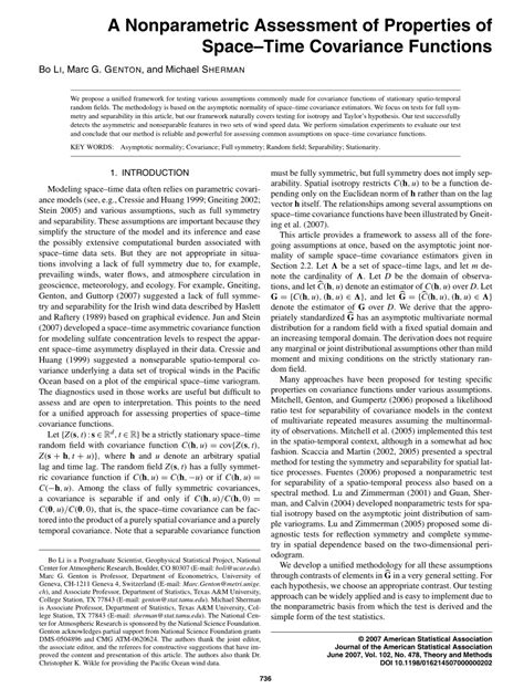 Pdf A Nonparametric Assessment Of Properties Of Spacetime Covariance Functions