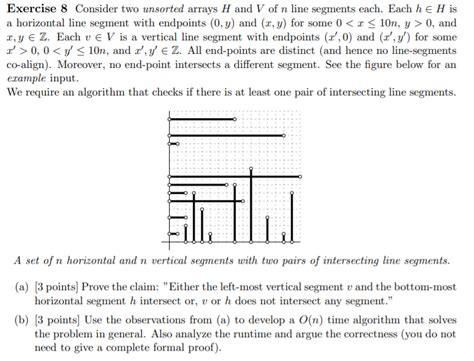 Exercise 8 Consider Two Unsorted Arrays H And V Of N