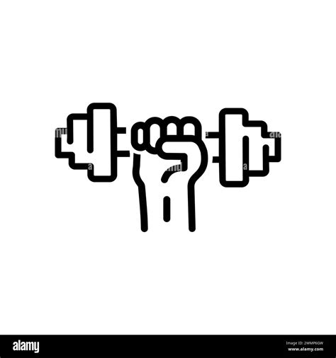 Exercise Icon Stroke Outline Style Line Vector Isolate On White Background Stock Vector Image