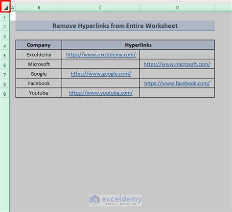 How To Remove Hyperlink From Excel 7 Methods Exceldemy