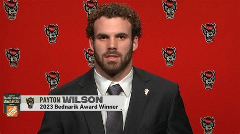 Nc States Payton Wilson Wins The Chuck Bednarik Award Espn Video