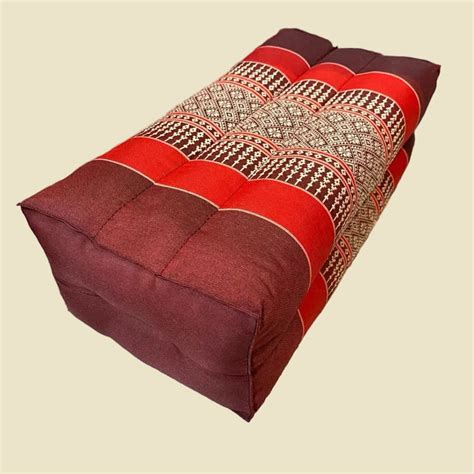 Handmade Thai Kapok Pillow Traditional Khid Pattern Goodsshopi