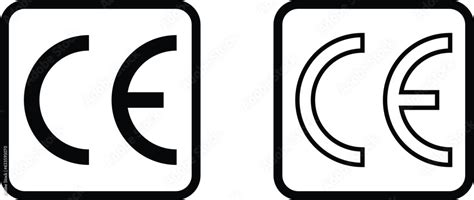Ce Marking Symbols In Two Styles For Packaging Ce Safety Standards