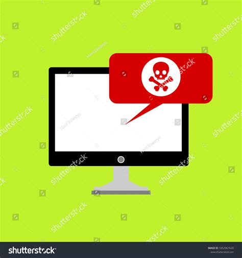 Alert Notification On Laptop Computer Vector Stock Vector Royalty Free 1052967620 Shutterstock