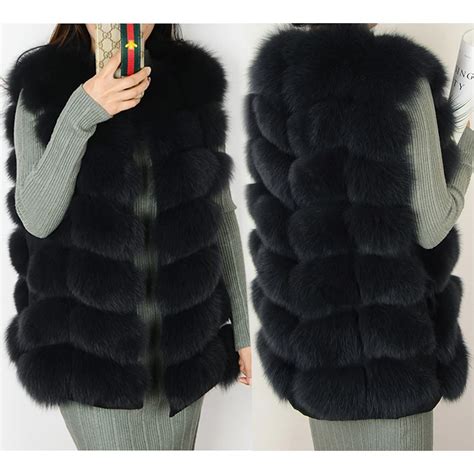 자연 여우 모피 조끼 2017 새로운 따뜻한 100 진짜 여우 모피 조끼 무료 배송 러시아 여성 조끼 짧은 민소매 조끼fox Fur Vestnatural Fox