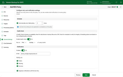 Step 9 Configure General Settings Veeam Backup For Aws Guide