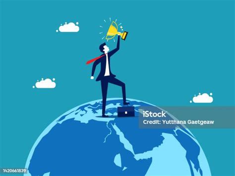 글로벌 비즈니스 우승자 세계에서 수상 경력에 빛나는 사업가 감독에 대한 스톡 벡터 아트 및 기타 이미지 감독 개발 경영자 Istock